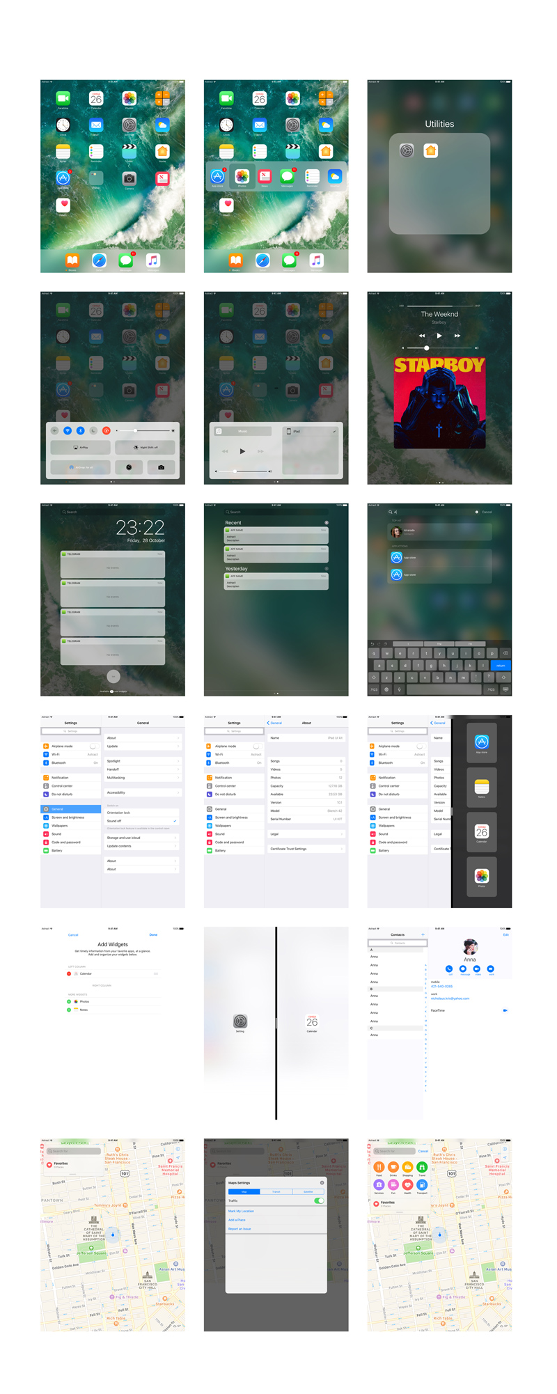 iOS 10 - iPad Pro 9.7 Sketch UI Kit - Freebie Supply