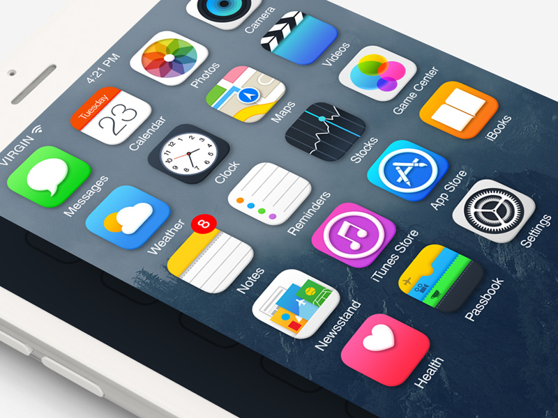 iOS 8 Icons by Miguel Angel Avila - Freebie Supply