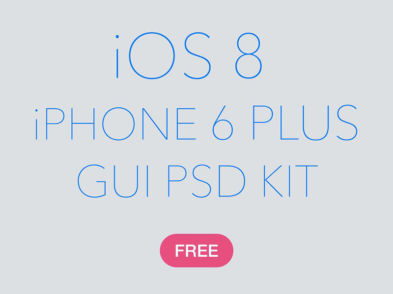iOS 8 iPhone 6 Plus GUI PSD - Freebie Supply