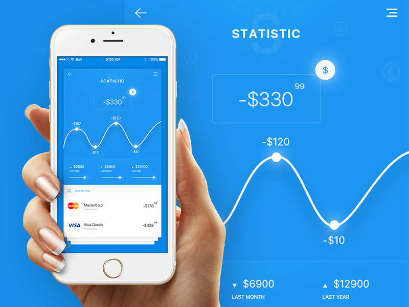 iOS Statistics App : Free PSD - Freebie Supply