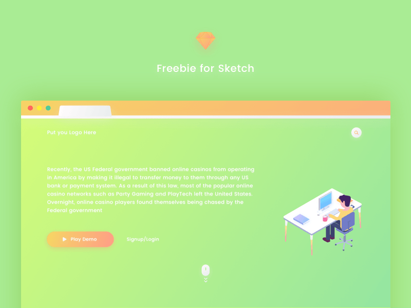 Landing Page Template - Sketch Freebie - Freebie Supply