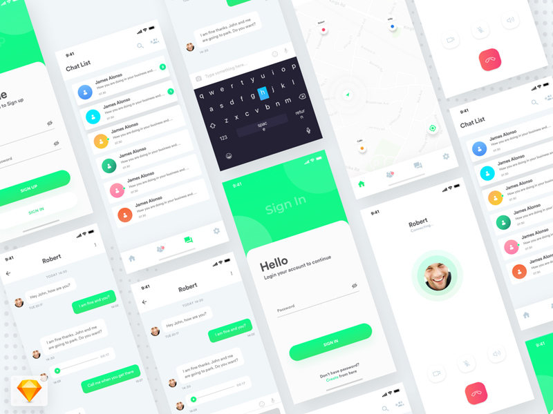 Map Chat App Concept by Dibbendo Pranto - Freebie Supply