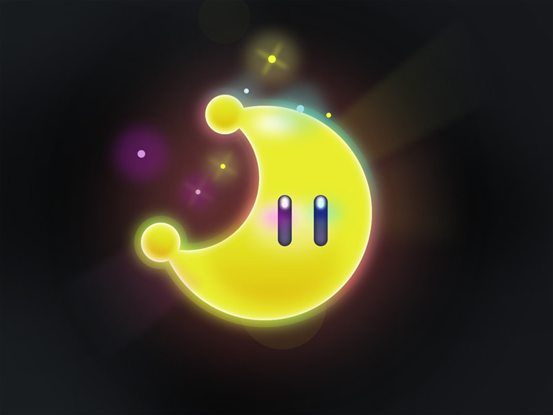 Mario Power Moon Vector - Freebie Supply