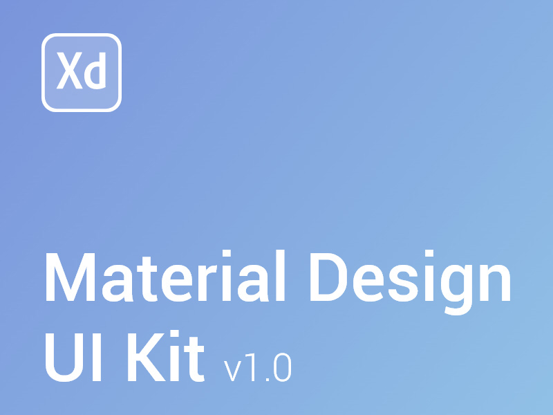 Material Design XD UI Kit - Freebie Supply