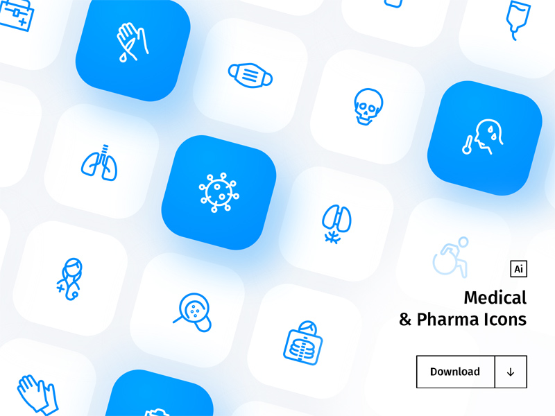 Medical & Pharma Icon Set - Freebie Supply