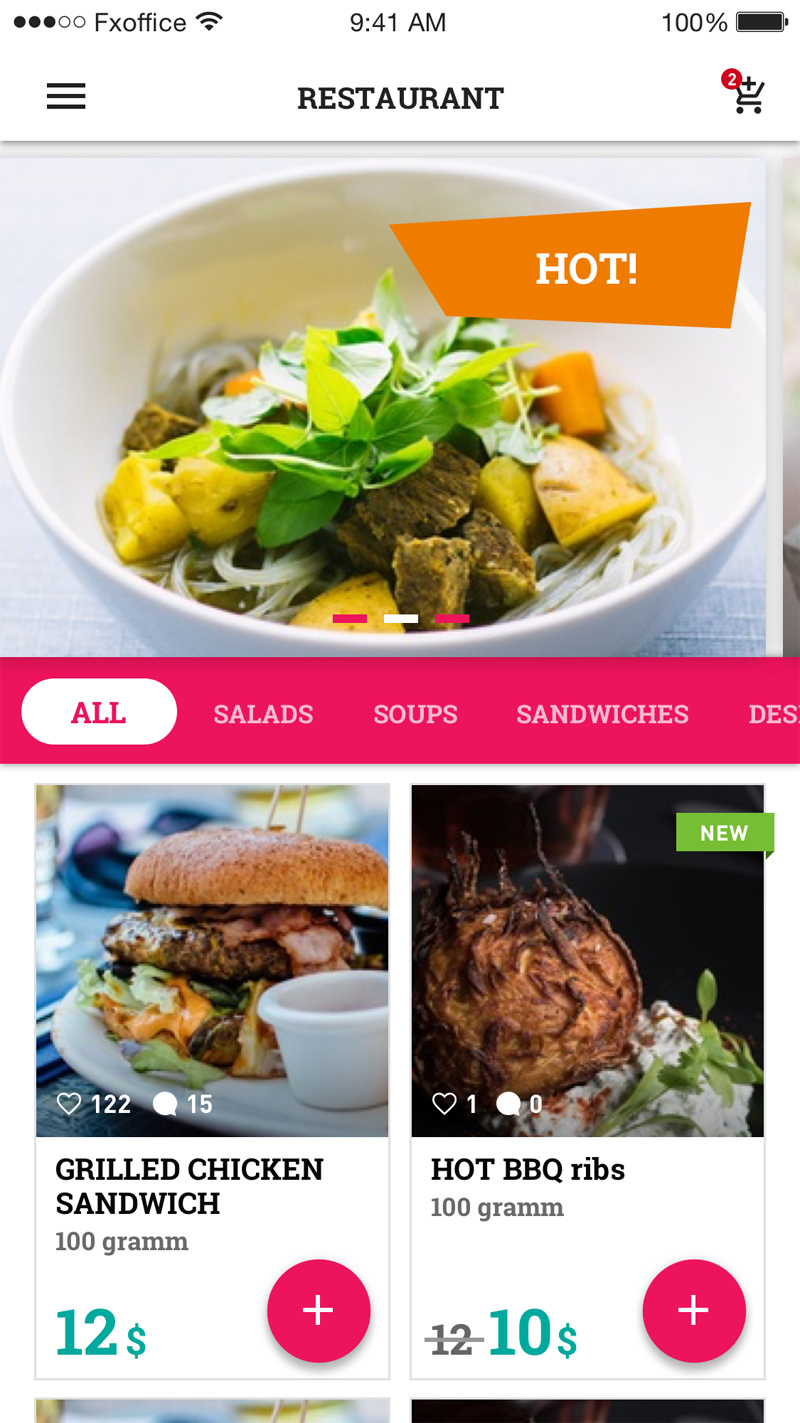 Menu App - Free Sketch - Freebie Supply