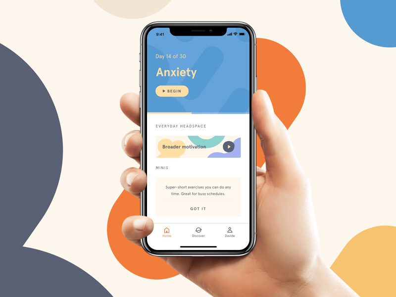 Mobile App UI - Headspace Speed Project - Freebie Supply