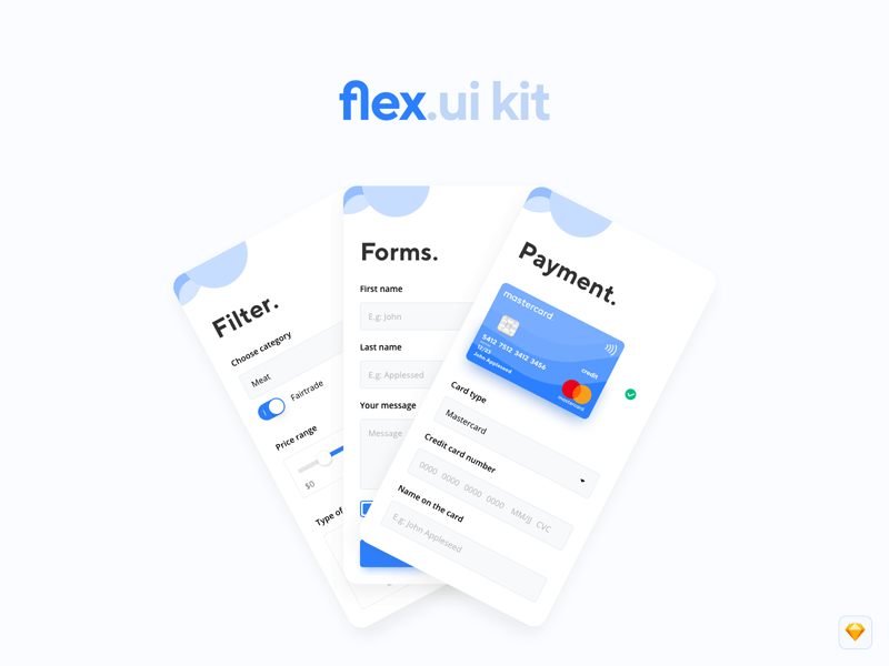 Mobile Flex UI Kit - Freebie Supply