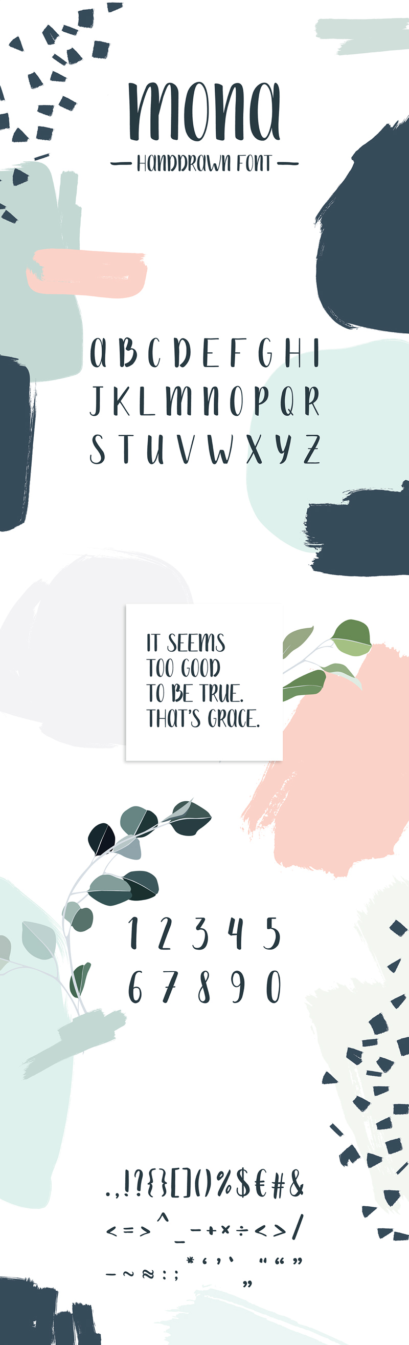 Mona Free Handdrawn Font - Freebie Supply