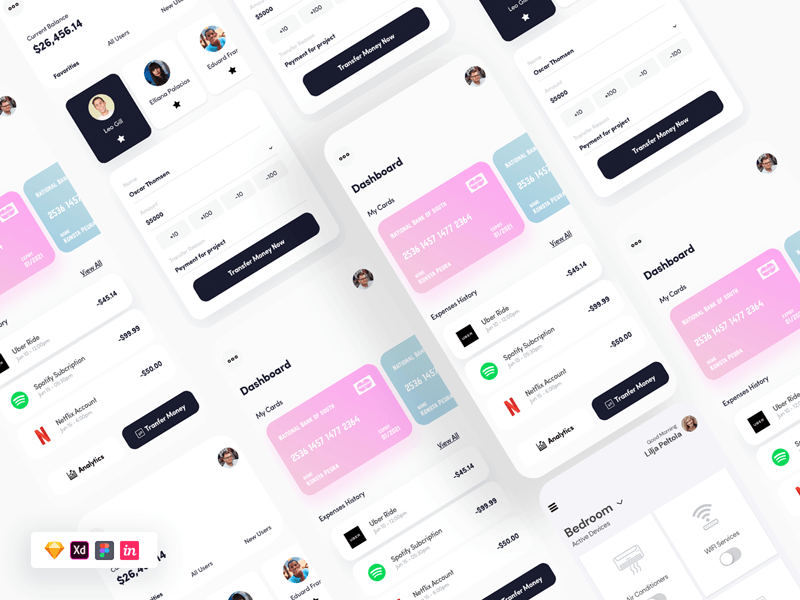 Money Transfer App UI by Peeeli Agency - Freebie Supply