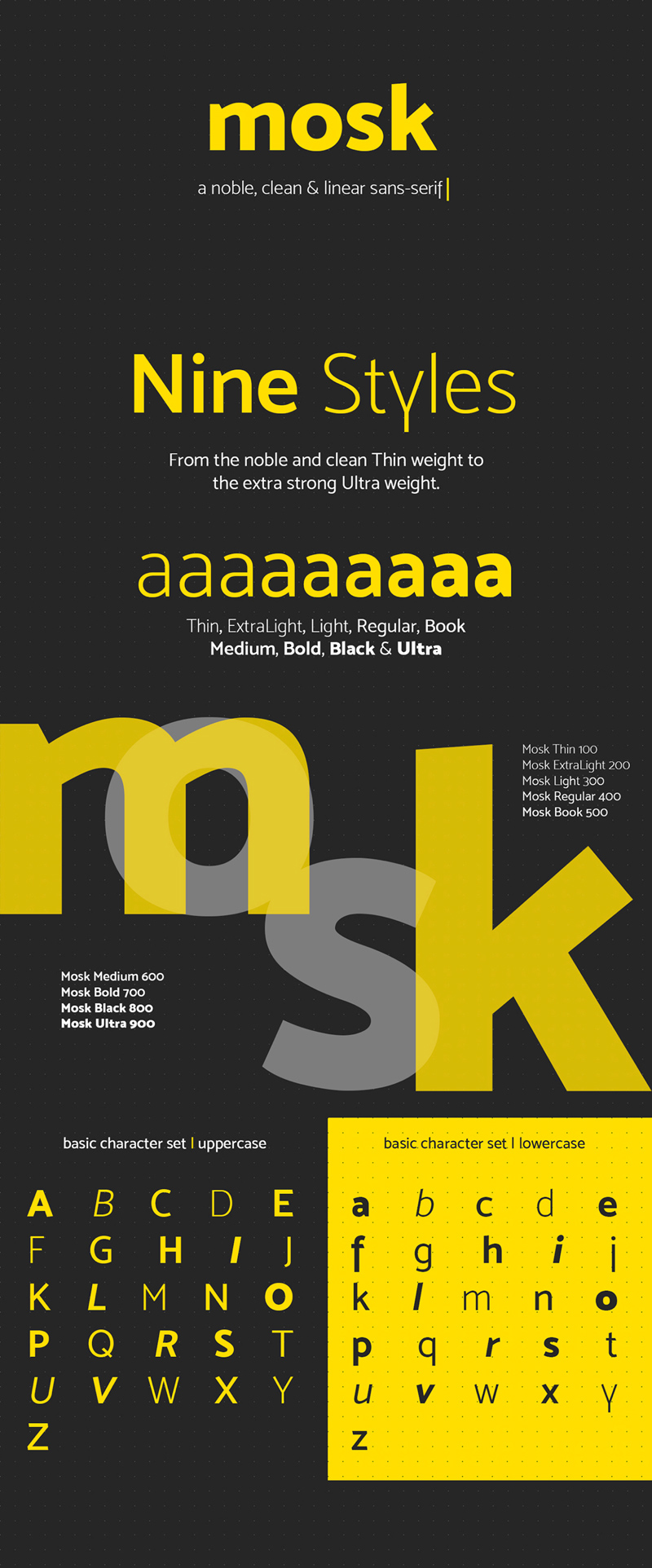 Mosk Font - Sans Serif Typeface - Freebie Supply