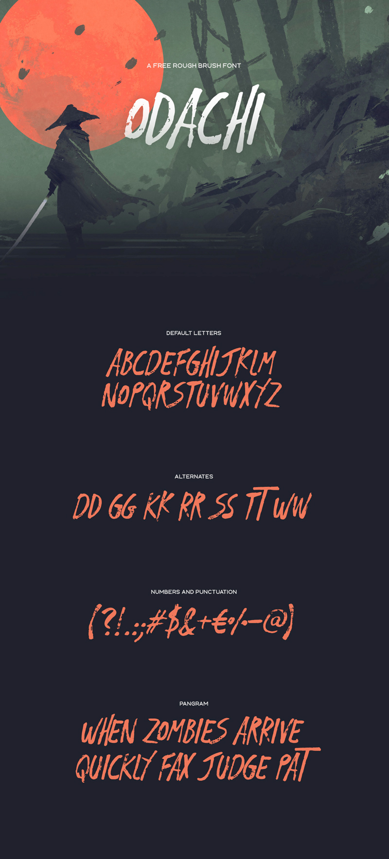 Odachi Font - Free Brush Typeface - Freebie Supply