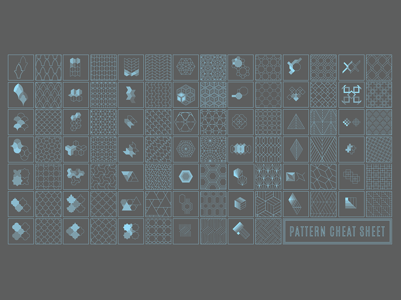 Free Vector Pattern Cheat Sheet - Freebie Supply