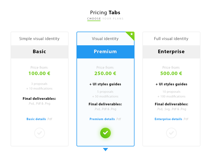 Pricing Tabs UI - Free Resource - Freebie Supply