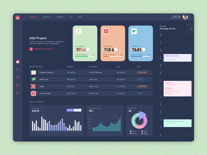 Work Management Dashboard - Freebie Supply