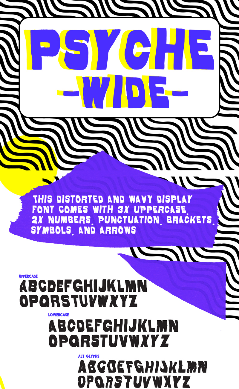 Psyche Wide Font - Freebie Supply