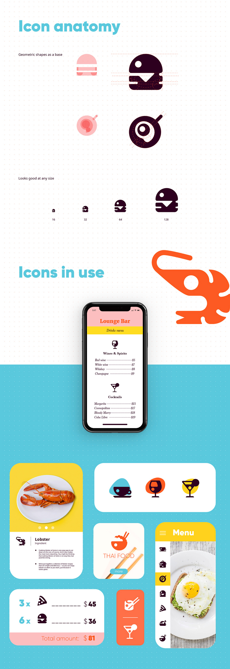 Restaurant Icon Set for Adobe XD - Freebie Supply