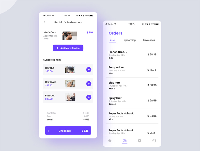 Hair Salon App Design - Freebie Supply