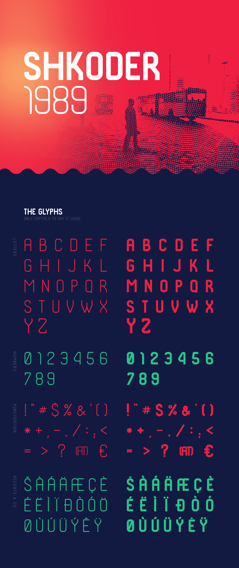Shkoder 1989 Free Typeface - Freebie Supply