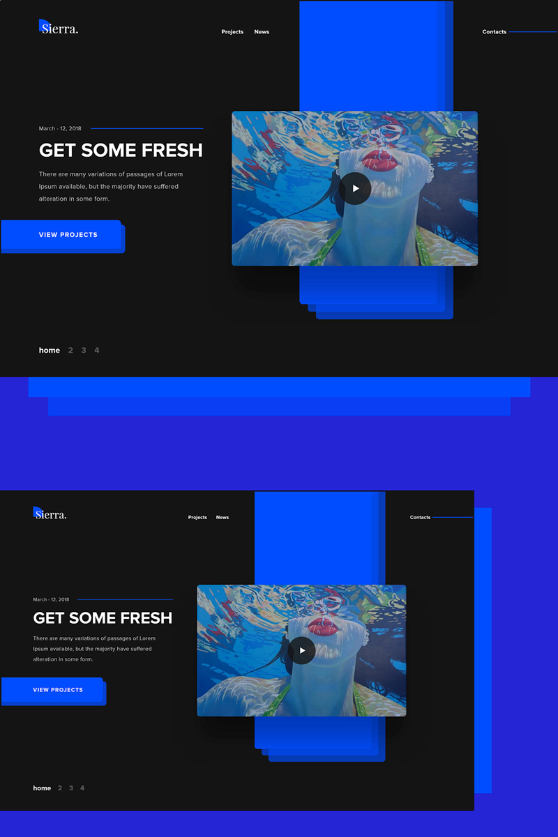 Sierra Adobe XD Personal Portfolio Template Freebie Supply