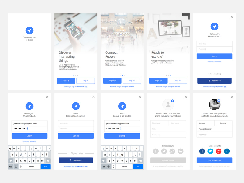 Sign In Project - 50 Free iOS App Screens - Freebie Supply