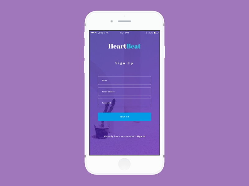 Sign Up App Screen - Sketch Freebie - Freebie Supply