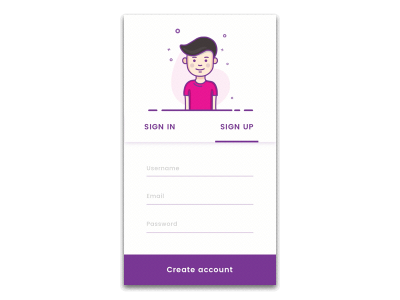 Sign Up Screen - Sketch & Principle - Freebie Supply