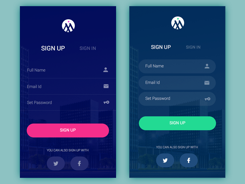Signup Screen Form for Sketch - Freebie Supply