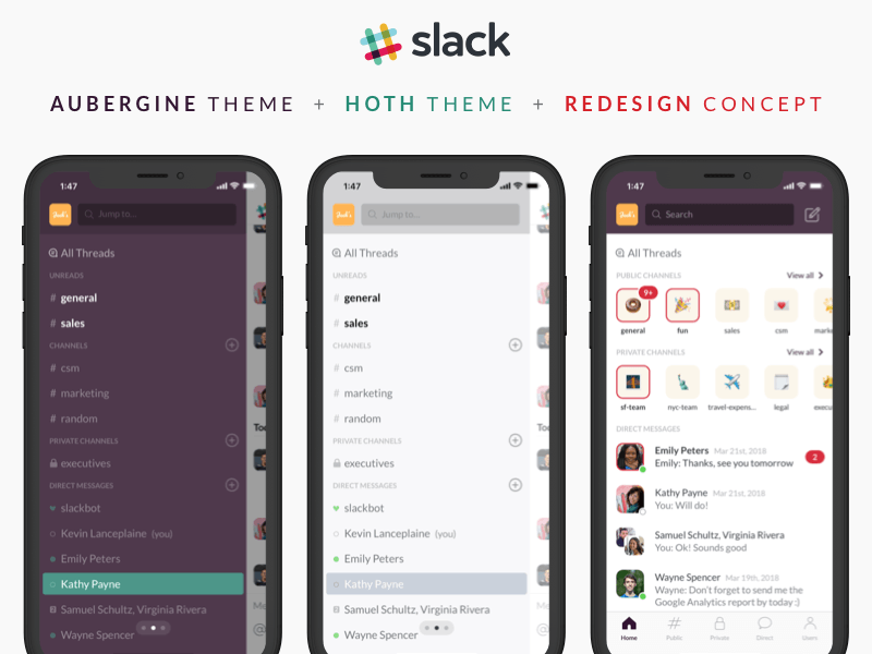 Slack iPhone App UI & Redesign Concept by Kevin Lanceplaine - Freebie ...