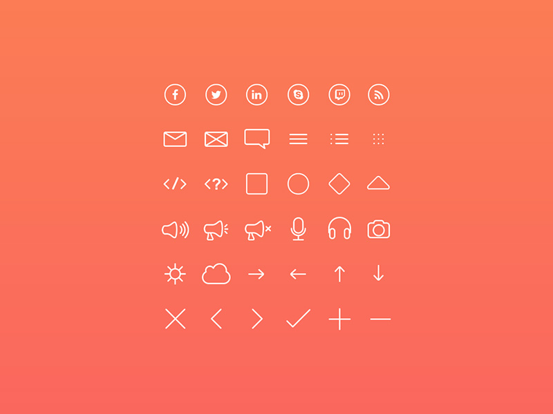 Small Line Icon Set by Artem Boichenko - Freebie Supply