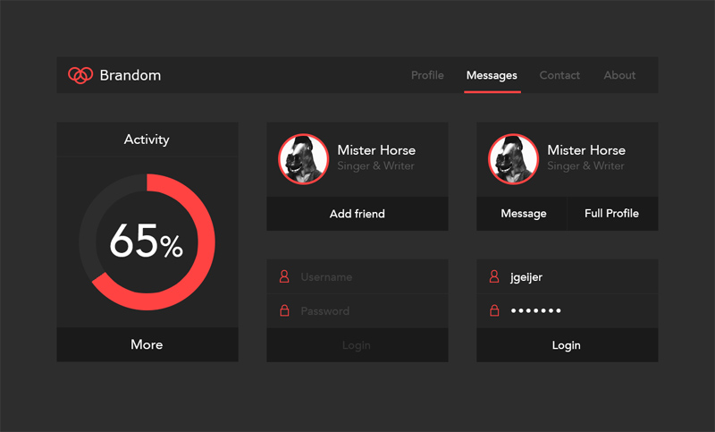 Small UI-Kit - Freebie Supply