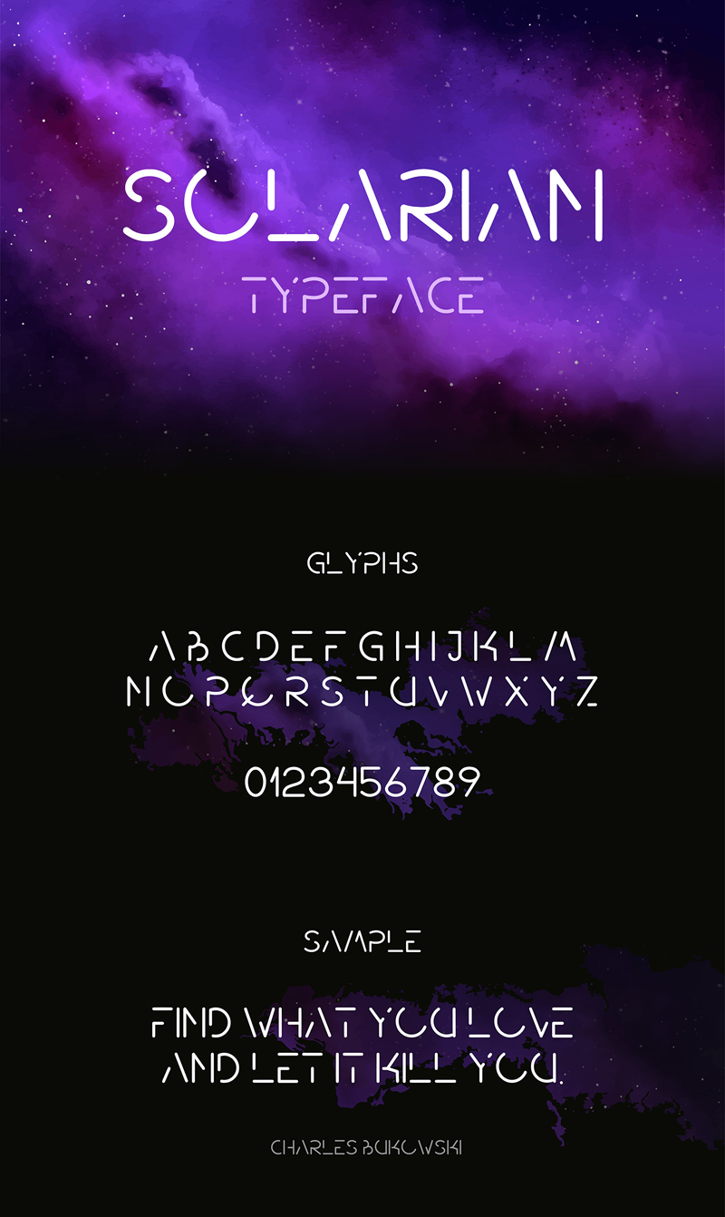 Solarian Font - Space Typeface - Freebie Supply
