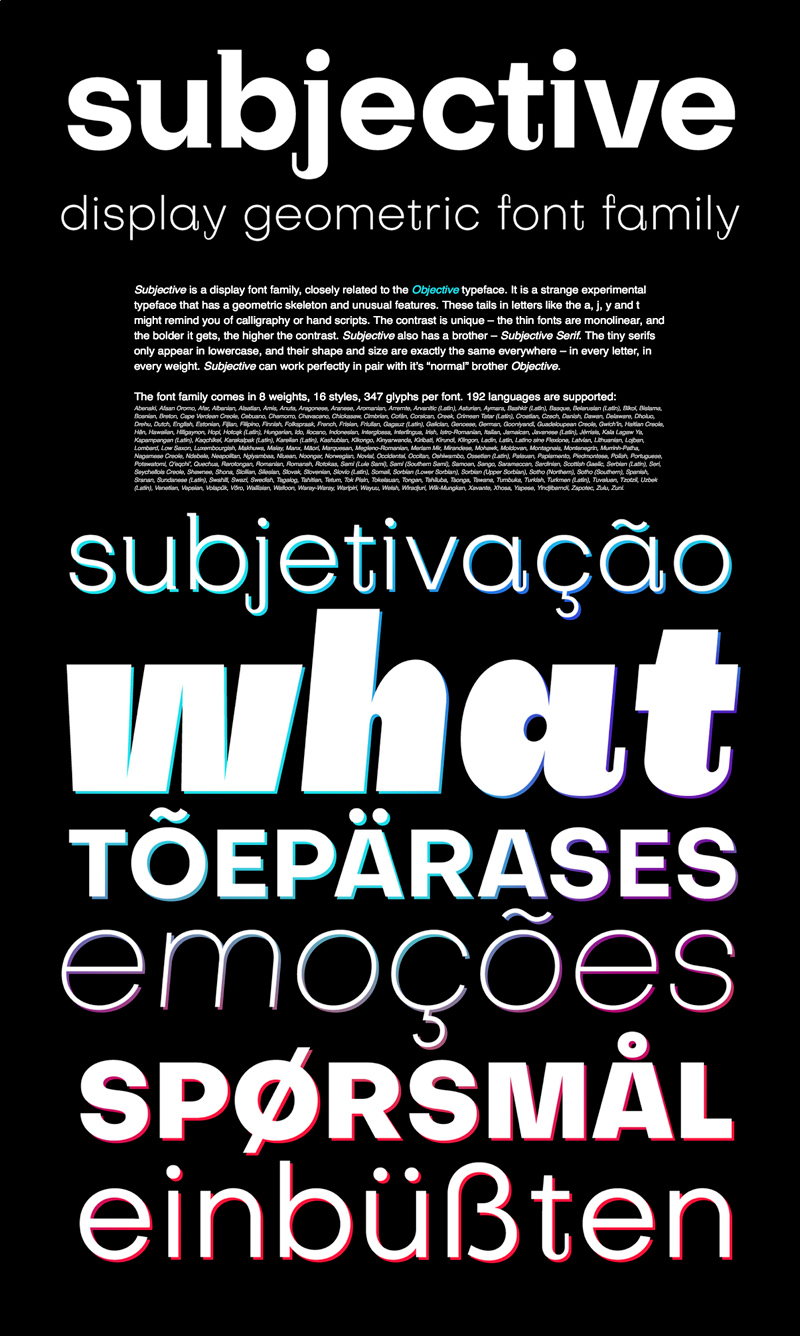 Subjective Font Family - Display Typeface - Freebie Supply