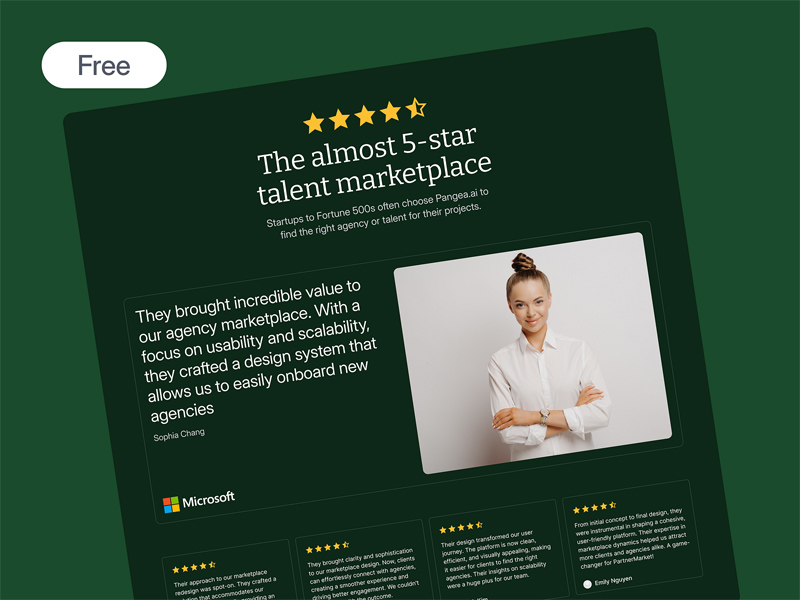 Testimonial UI Component - Freebie Supply