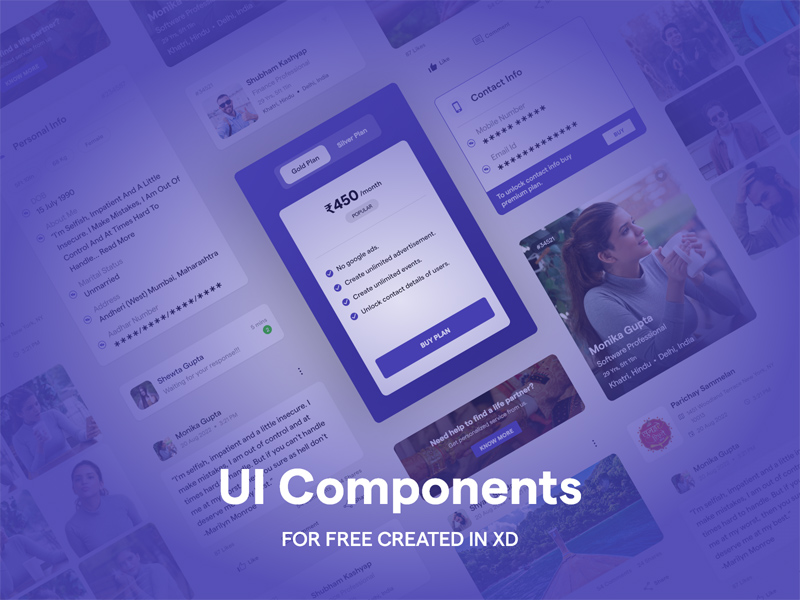 UI Components & Elements - Freebie Supply