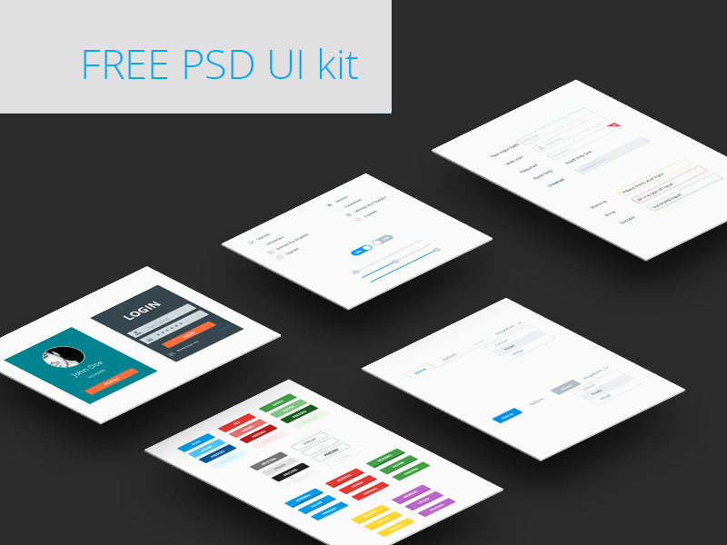 UI Elements - PSD Freebie - Freebie Supply