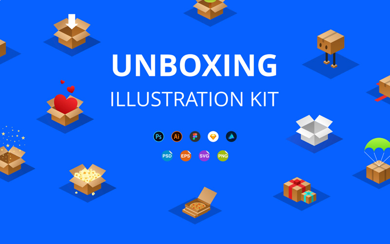 Unboxing Illustration Kit Sample - Freebie Supply