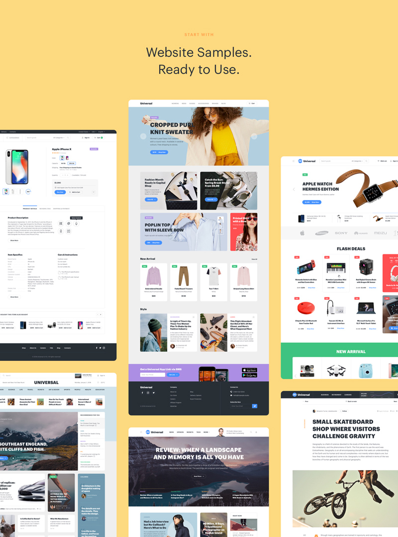 Universal Web UI Kit For Sketch - Freebie Supply