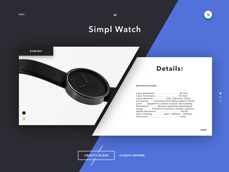 Watch Product Card by Dima Blover - Freebie Supply