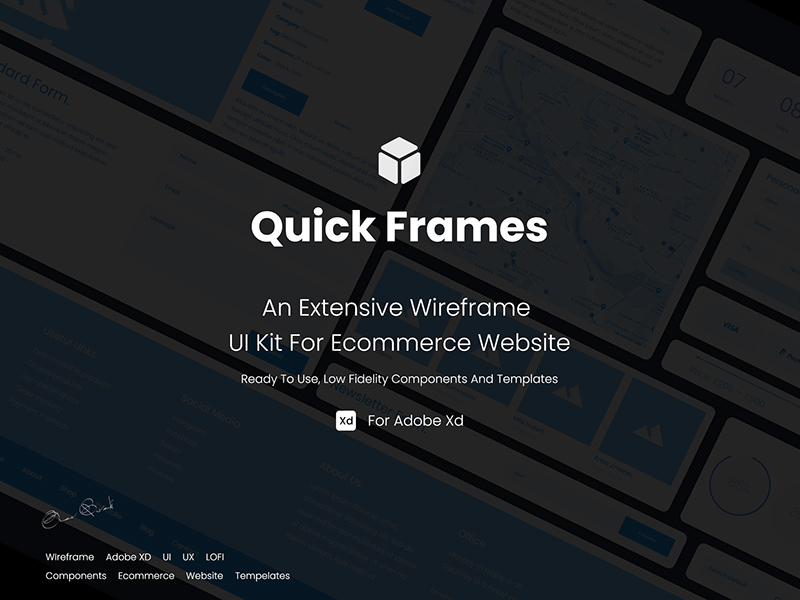 E-commerce Wireframes Kit - QuickFrames - Freebie Supply