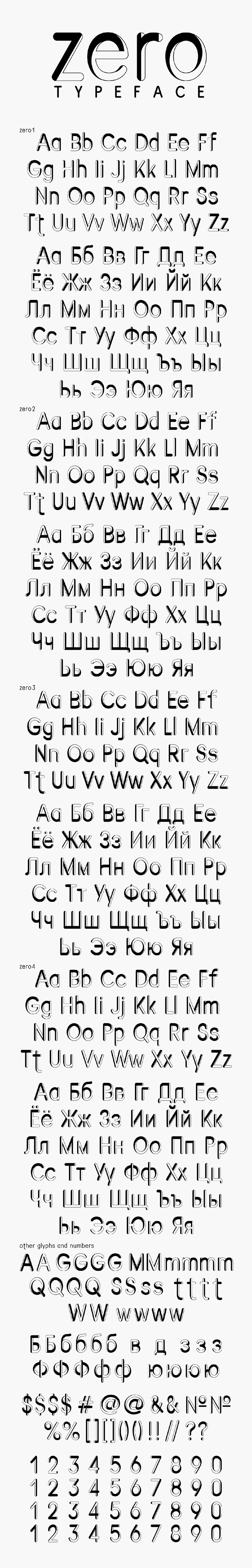Zero Typeface - Cyrillic & Latin Font - Freebie Supply