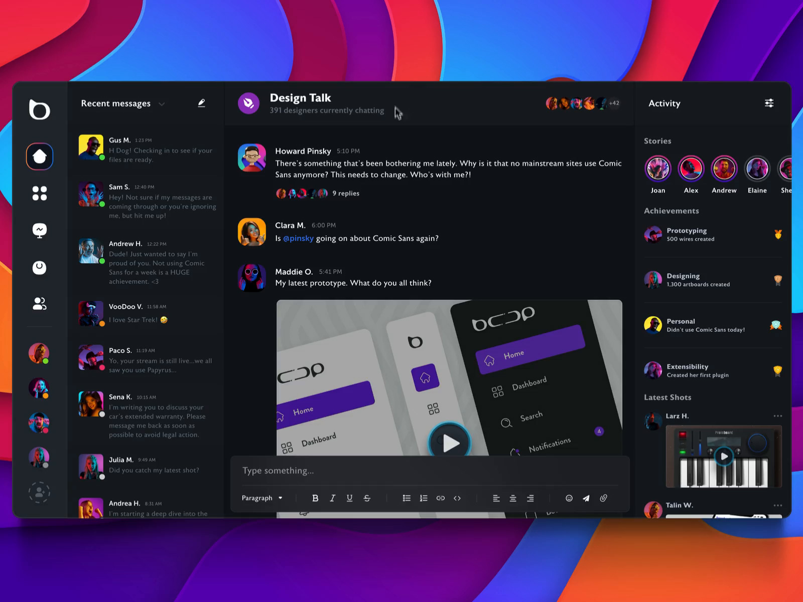 Messenger Chat UI - Freebie Supply
