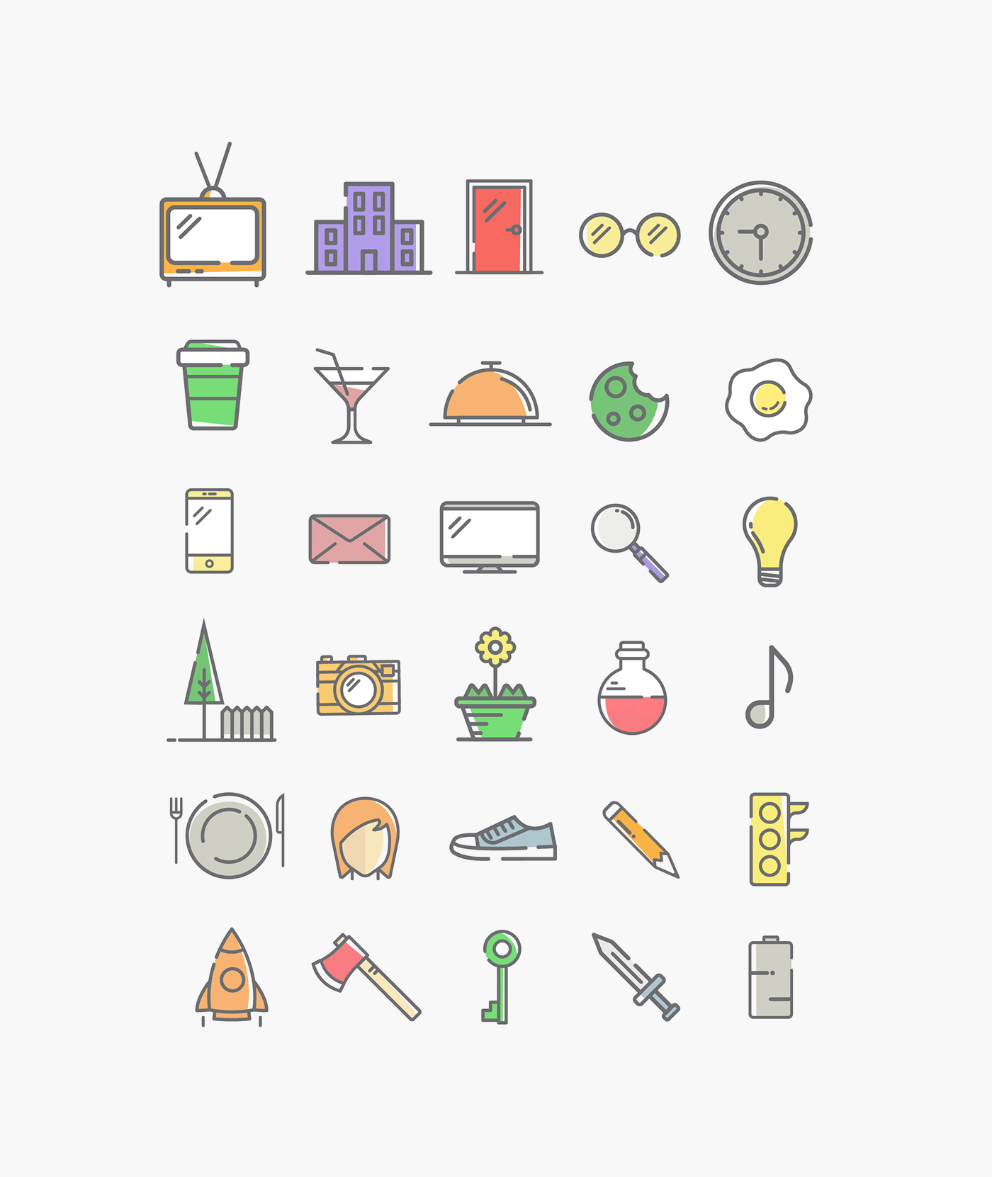 30 Free Pastel Vector Icons - Freebie Supply