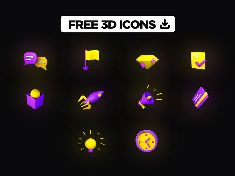 3D Icons Pack - Sketch Resource - Freebie Supply