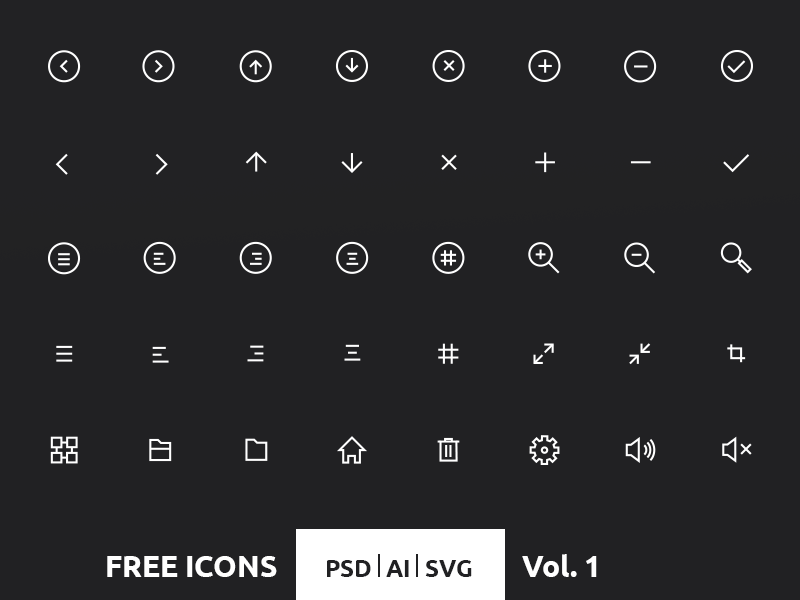 40 Crispy Icons in PSD, AI & SVG - Freebie Supply