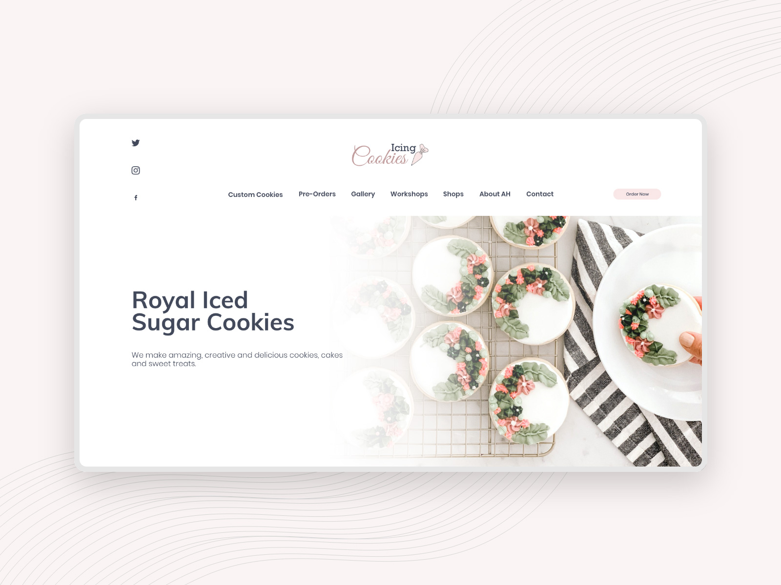 Cookies Store Website Template - Freebie Supply