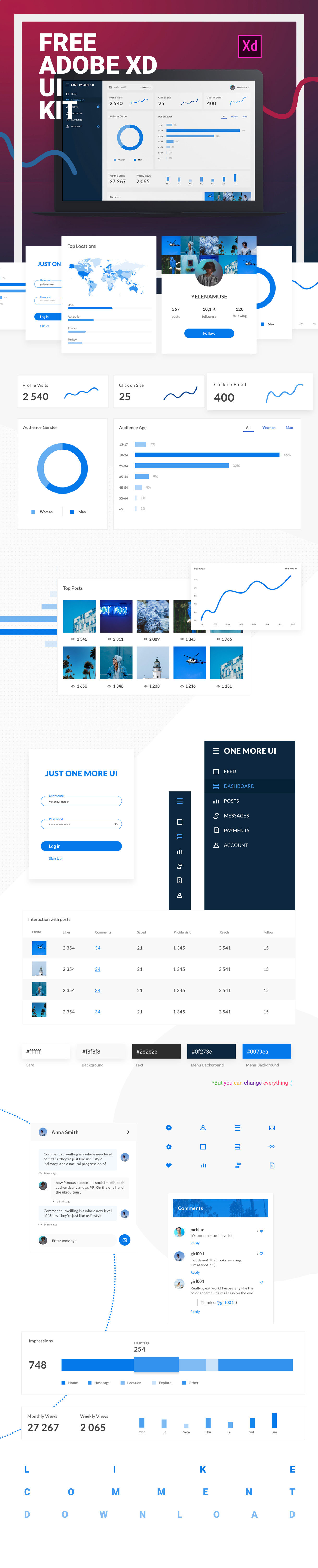 Adobe Xd UI Kit - Freebie Supply