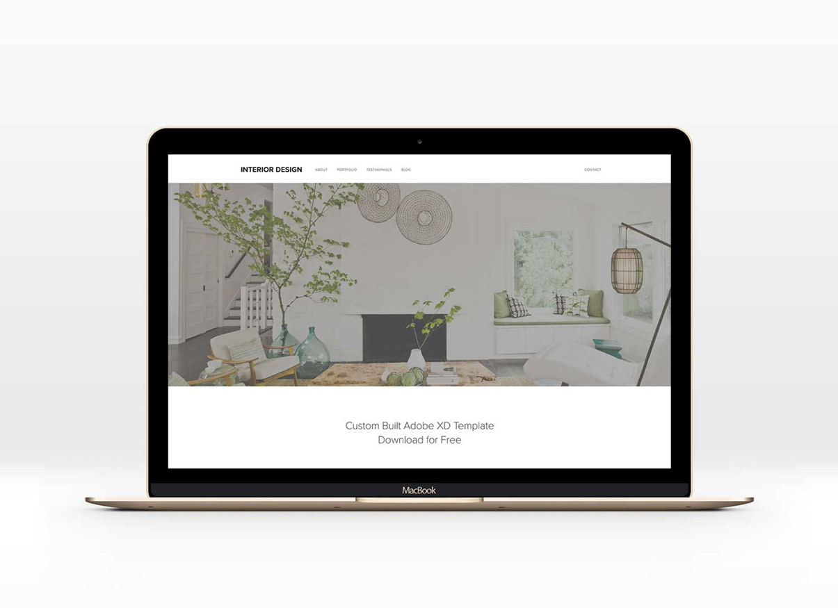 Adobe XD Template - Interior Design Website - Freebie Supply