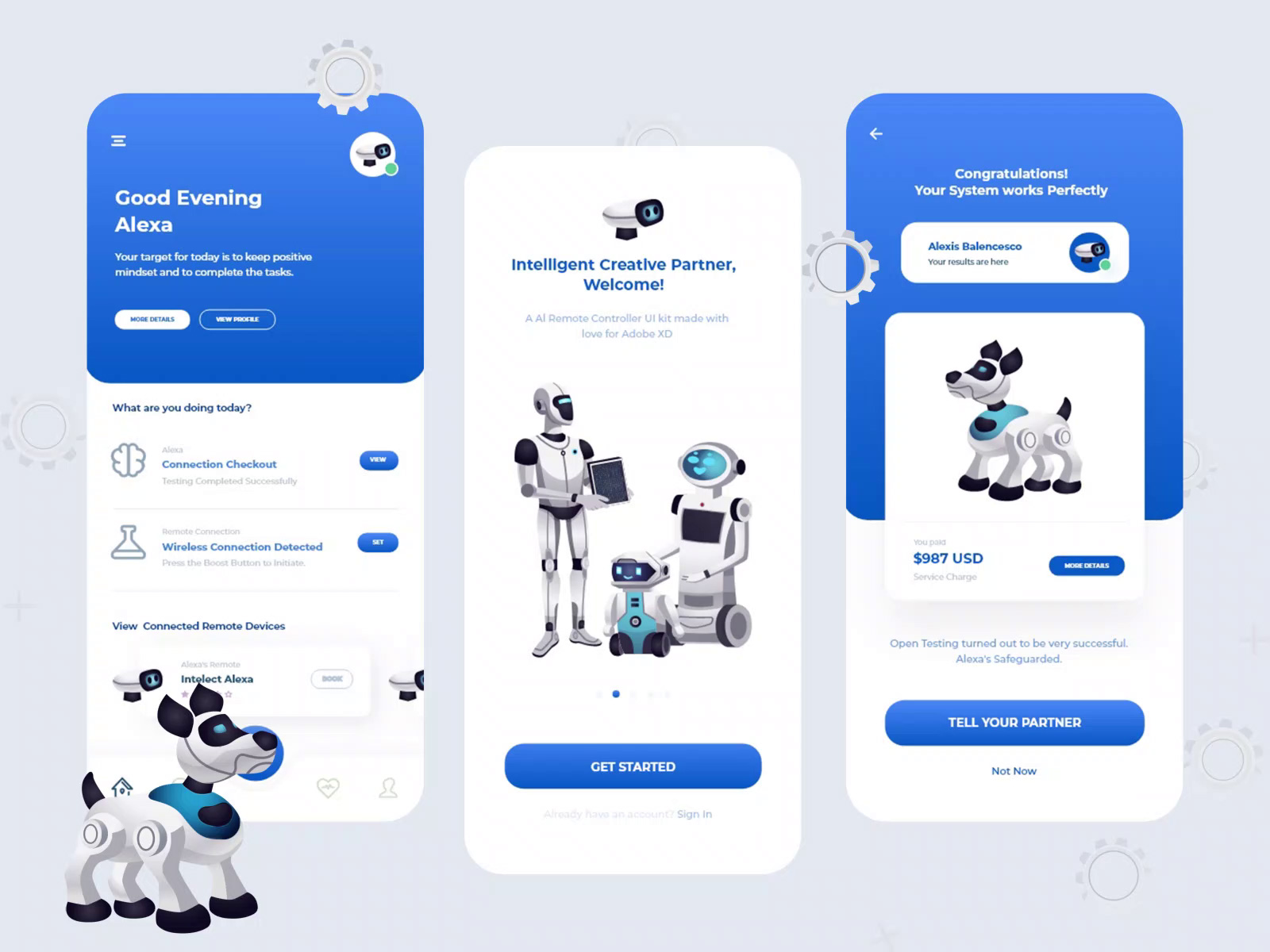 AI Remote App UI Design - Freebie Supply