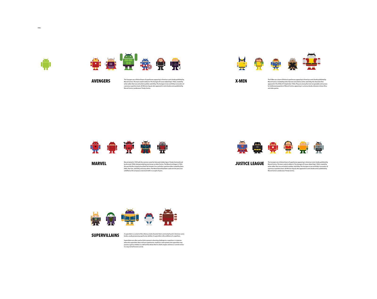 Android Superheroes Characters - Freebie Supply